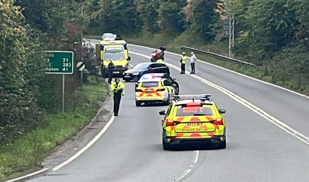 A36 through Wiltshire closed as emergency services attend crash