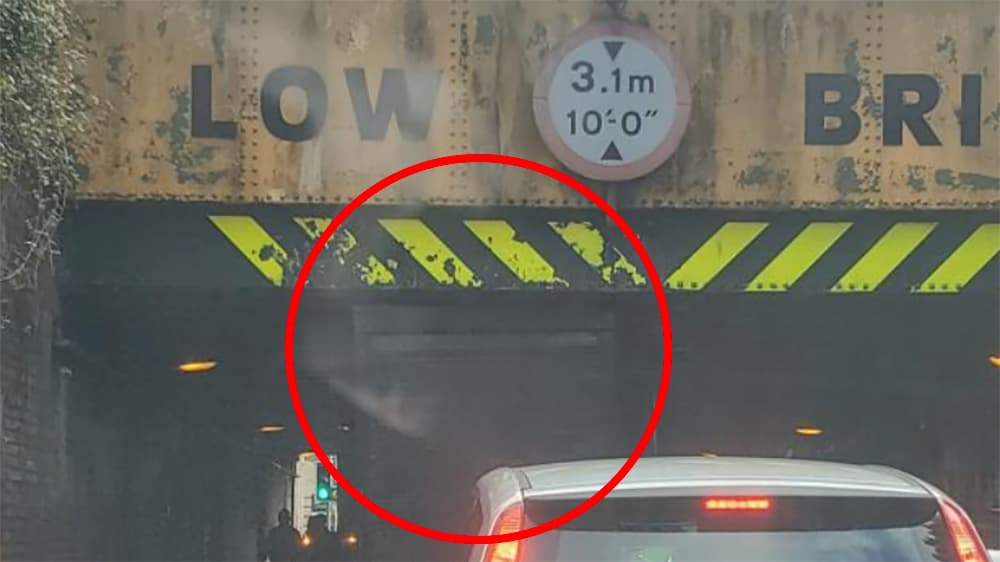 Traffic chaos as van becomes wedged under low bridge in Swindon