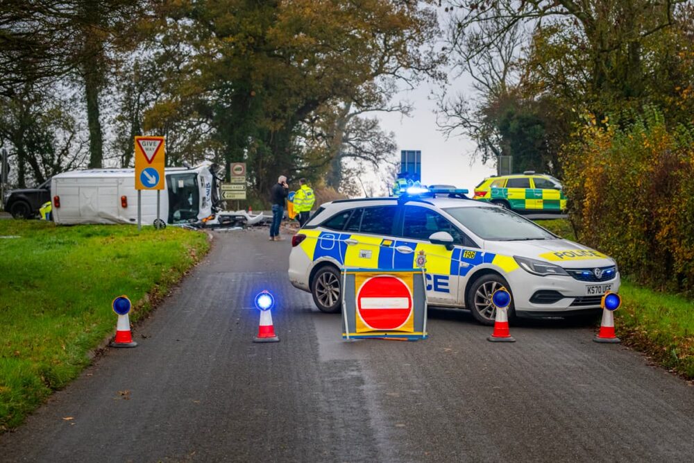 Update on injuries after van overturns in crash on A420 in Wiltshire