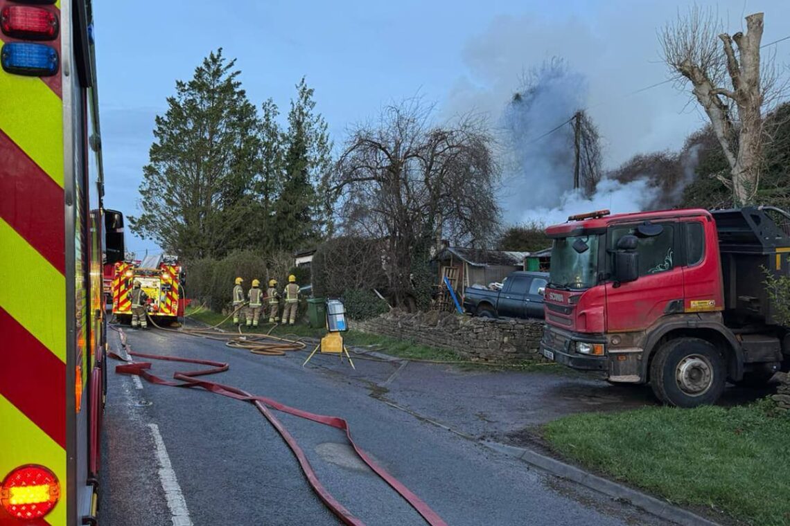 A420 closed as firefighters battle house fire near Chippenham