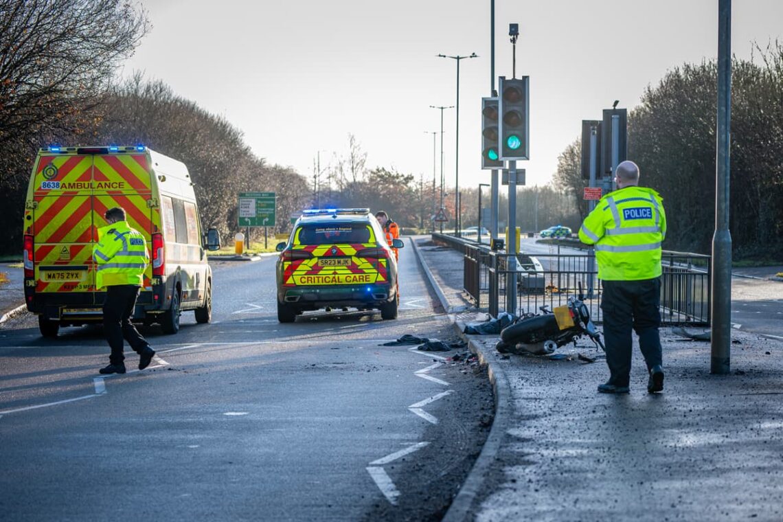 Motorcyclist seriously hurt in crash with car on A350 in Melksham