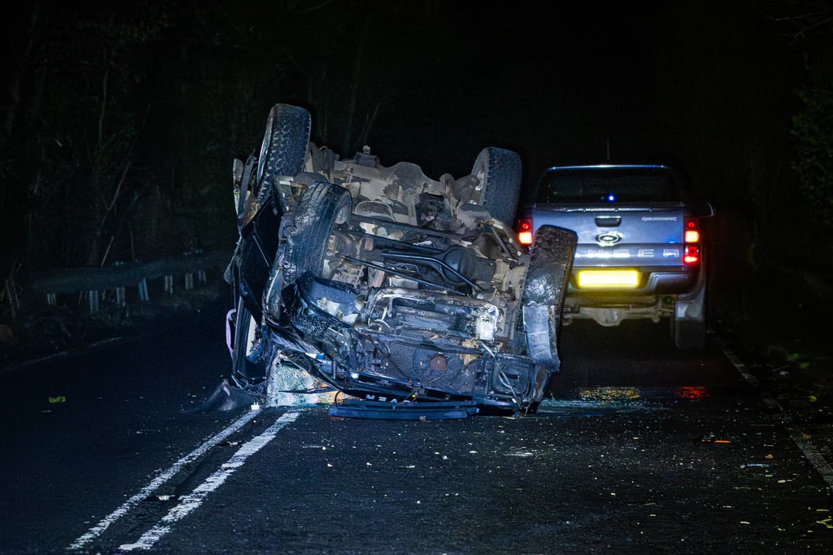 Suspected drink driver flips car in Wiltshire and lands in Somerset