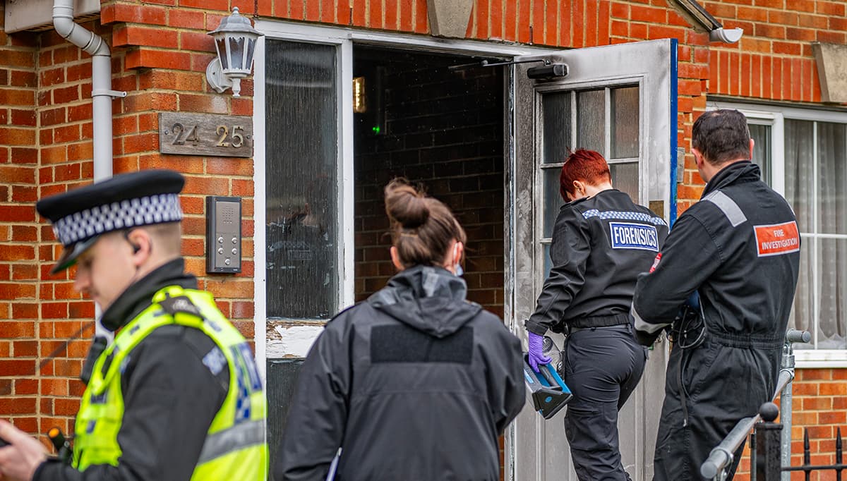 Pushchair among items destroyed in fire at block of flats in Swindon