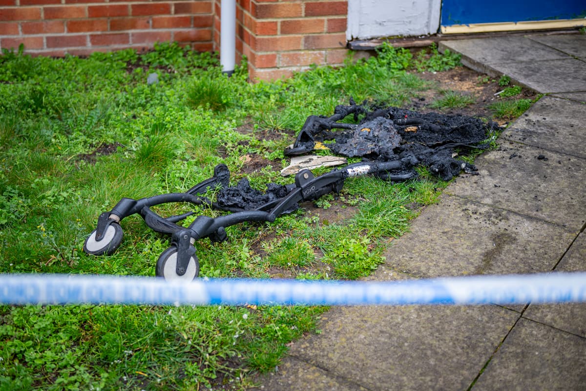 Pushchair among items destroyed in fire at block of flats in Swindon