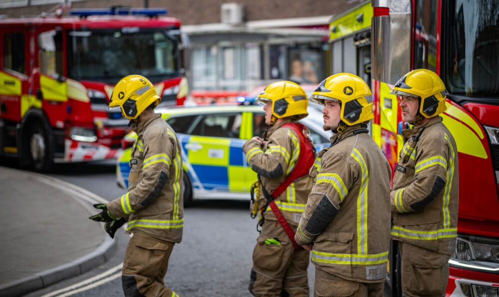 Four fire crews sent to tackle blaze in Swindon town centre flat
