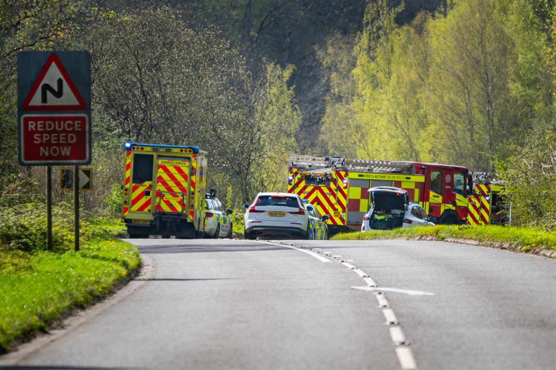 Air ambulance deployed after van overturns in serious A420 crash