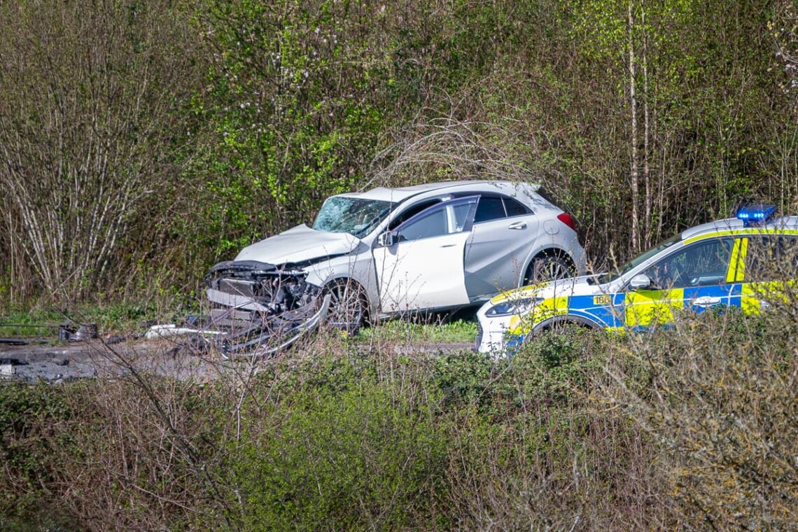 Air ambulance deployed after van overturns in serious A420 crash