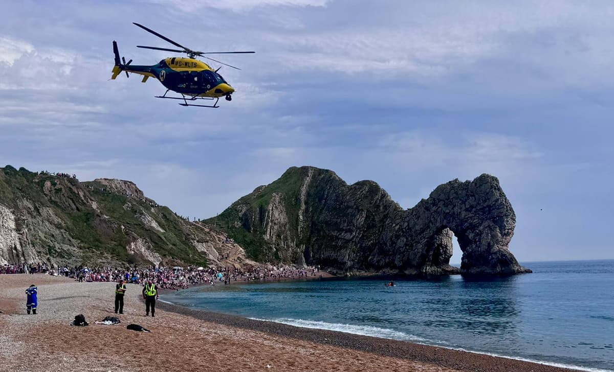 Durdle Door: Wiltshire air ambulance medics race to drowning